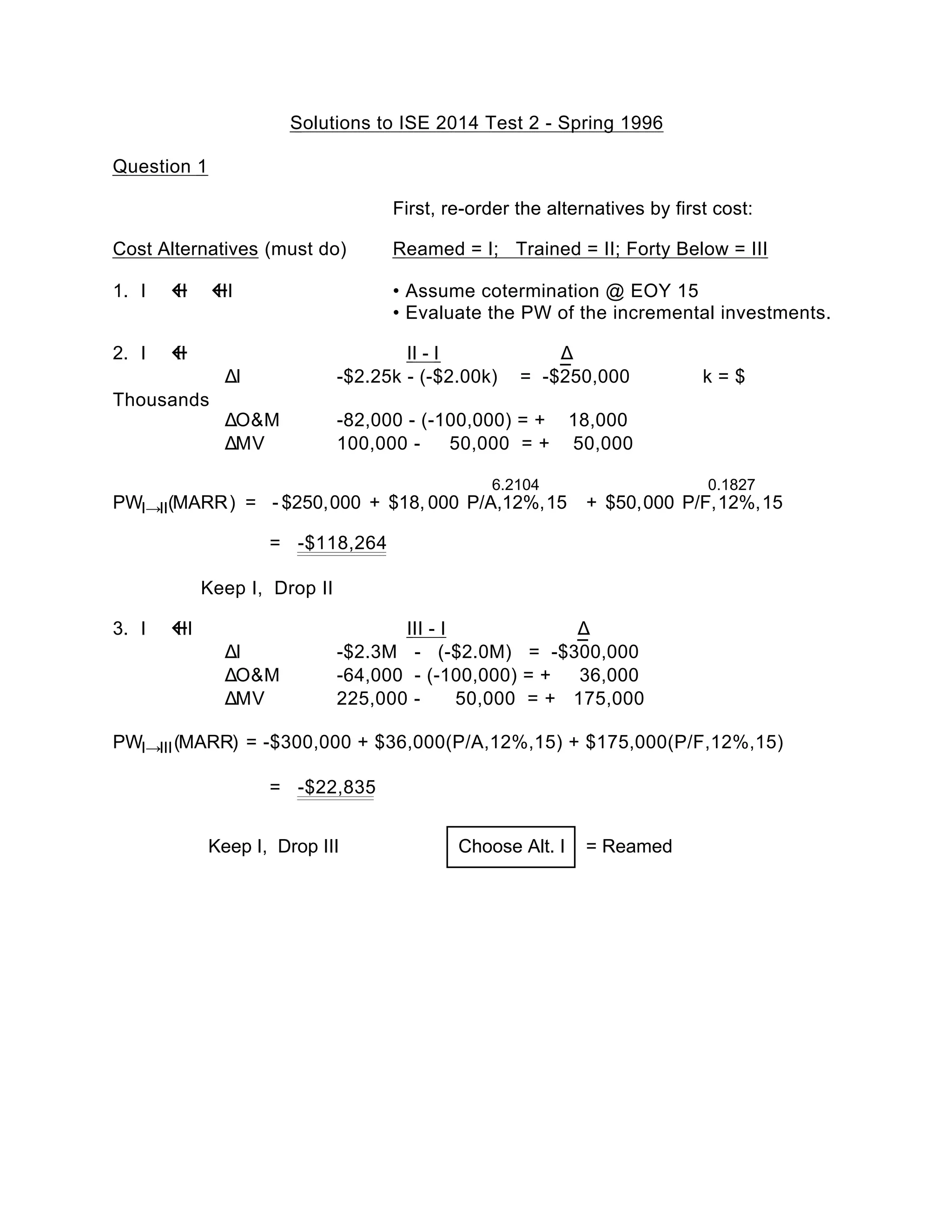 Engineering economy sample test #2 solution | PDF