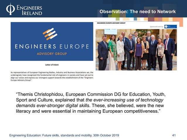 Engineering education: Future skills, standards and mobility | PPT