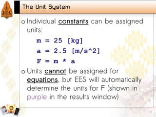 Engineering Equation Solver (Thai) | PPT