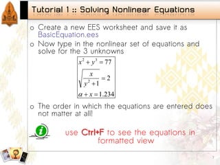 Engineering Equation Solver (Thai) | PPT