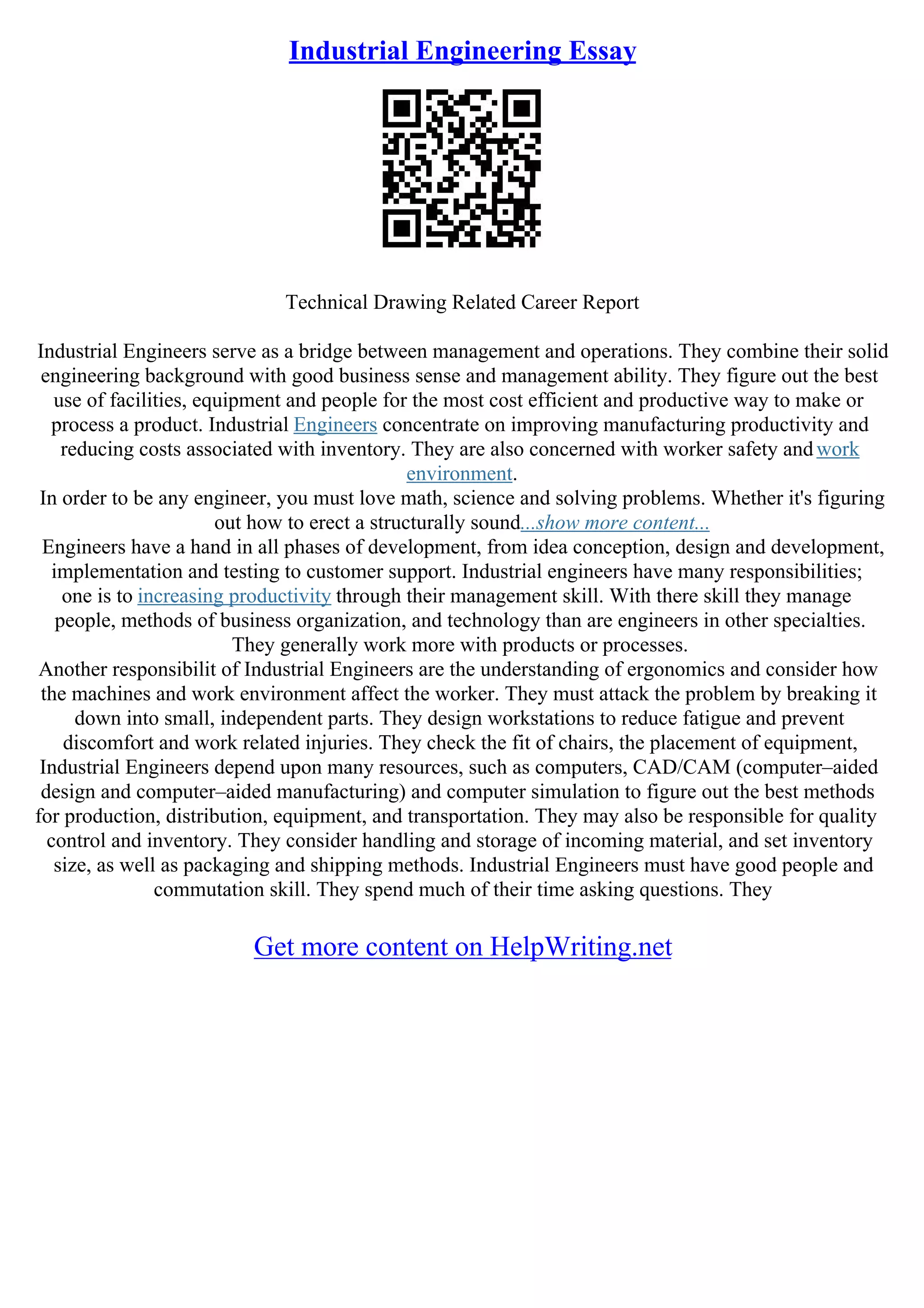Engineering Essay Sample | PDF