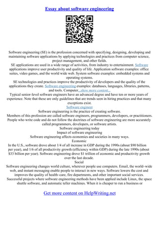 Engineering Essay Sample | PDF