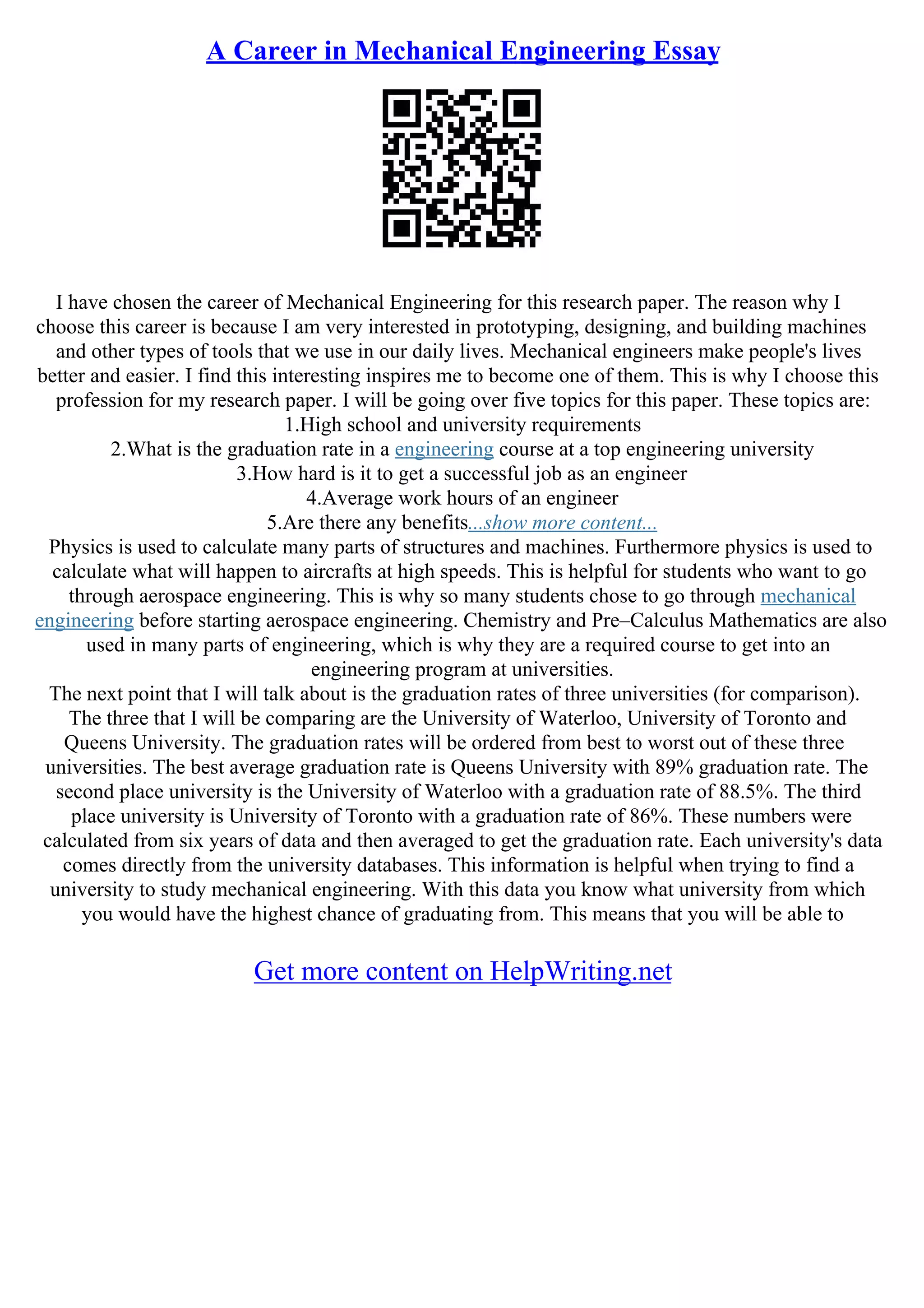 Engineering Essay Topics | PDF