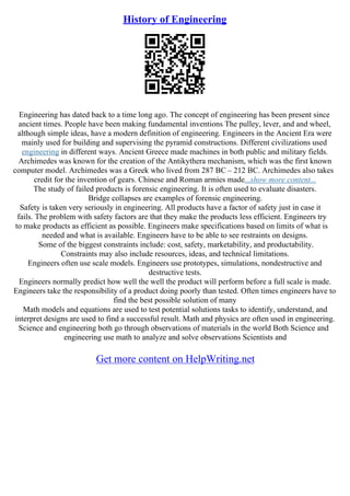 Engineering Essay Topics | PDF