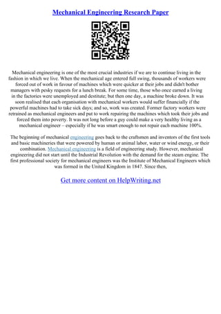 Engineering Essay Topics | PDF