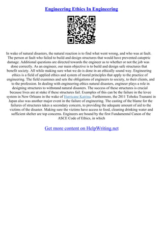 Engineering Ethics Essay | PDF | Civil Engineering Industry | Industries