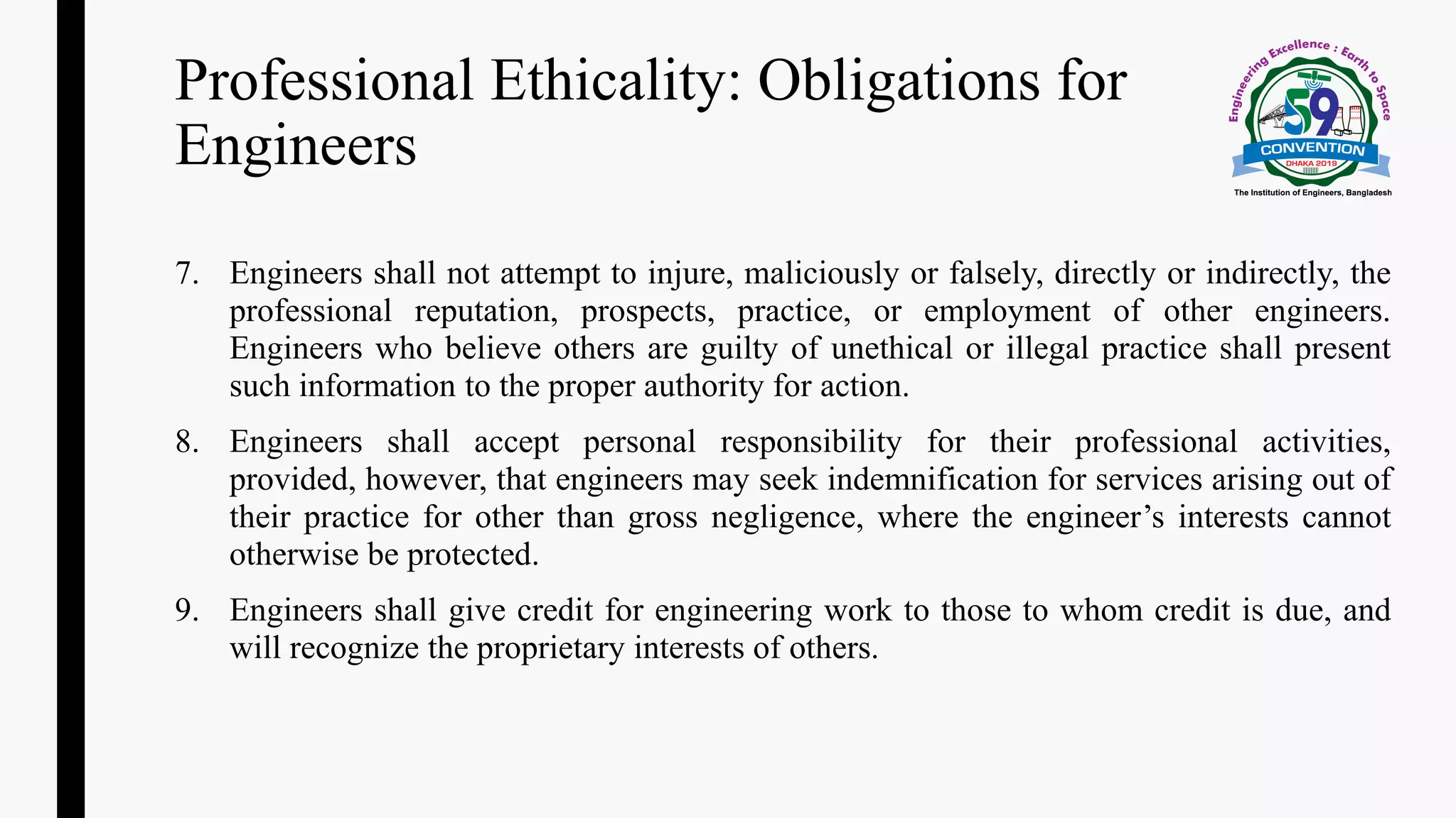 Engineering Ethics: The Essence of Engineering Excellence | IEB 2019 | PDF