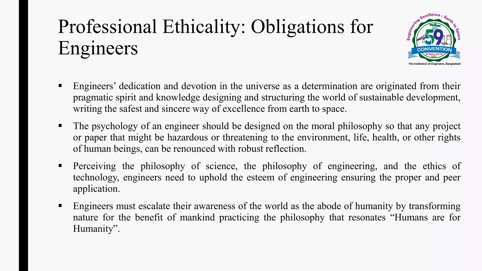 Engineering Ethics: The Essence of Engineering Excellence | IEB 2019 | PDF