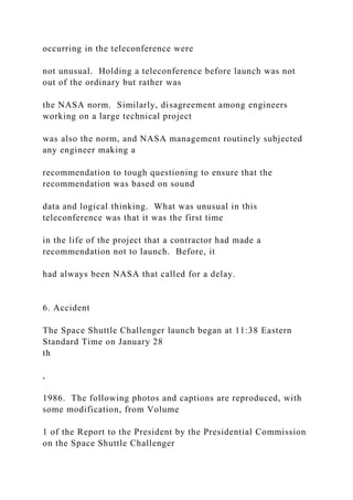 ENGINEERING ETHICSThe Space Shuttle Challenger Disaster.docx