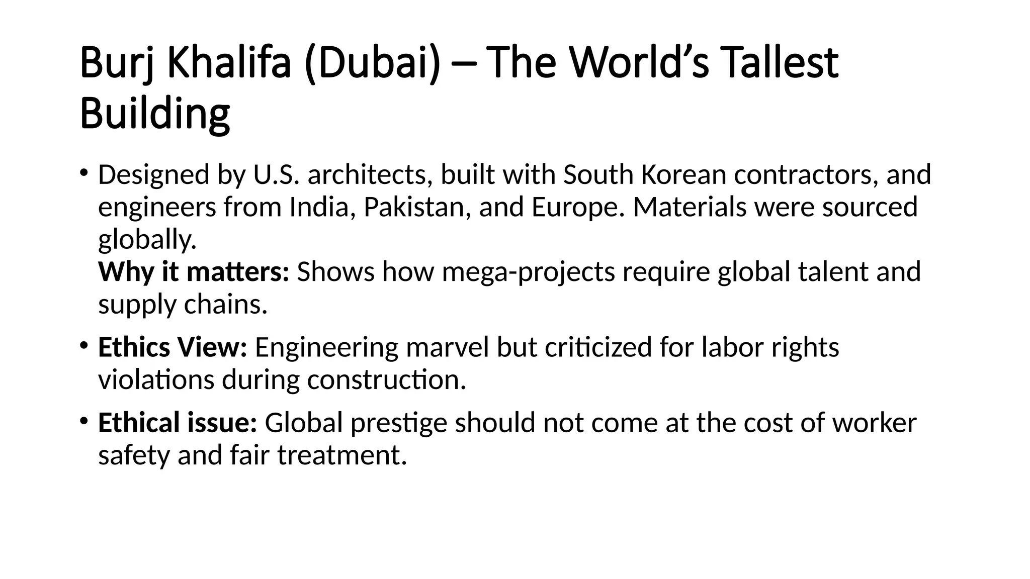 Case Studies on Global Engineering Practices | PPTX