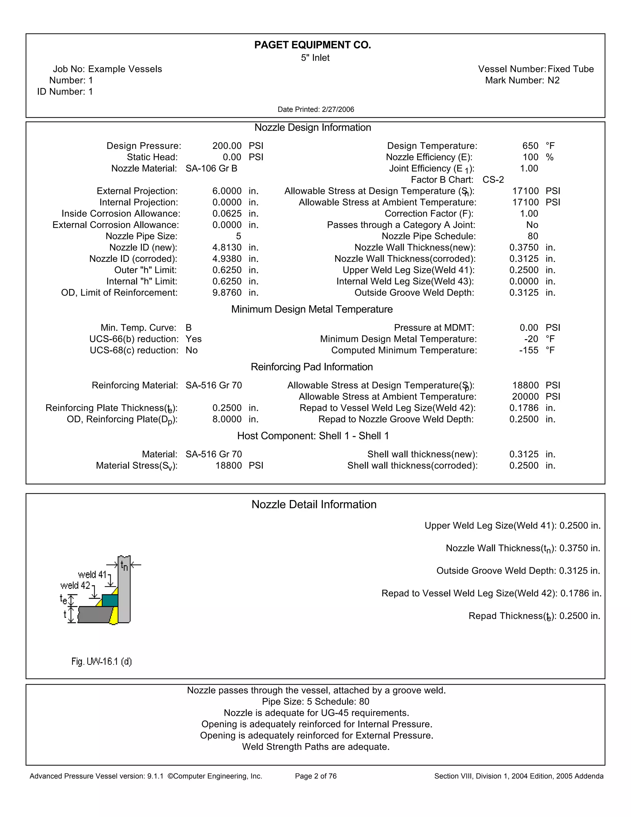 Engineering example calculation | PDF