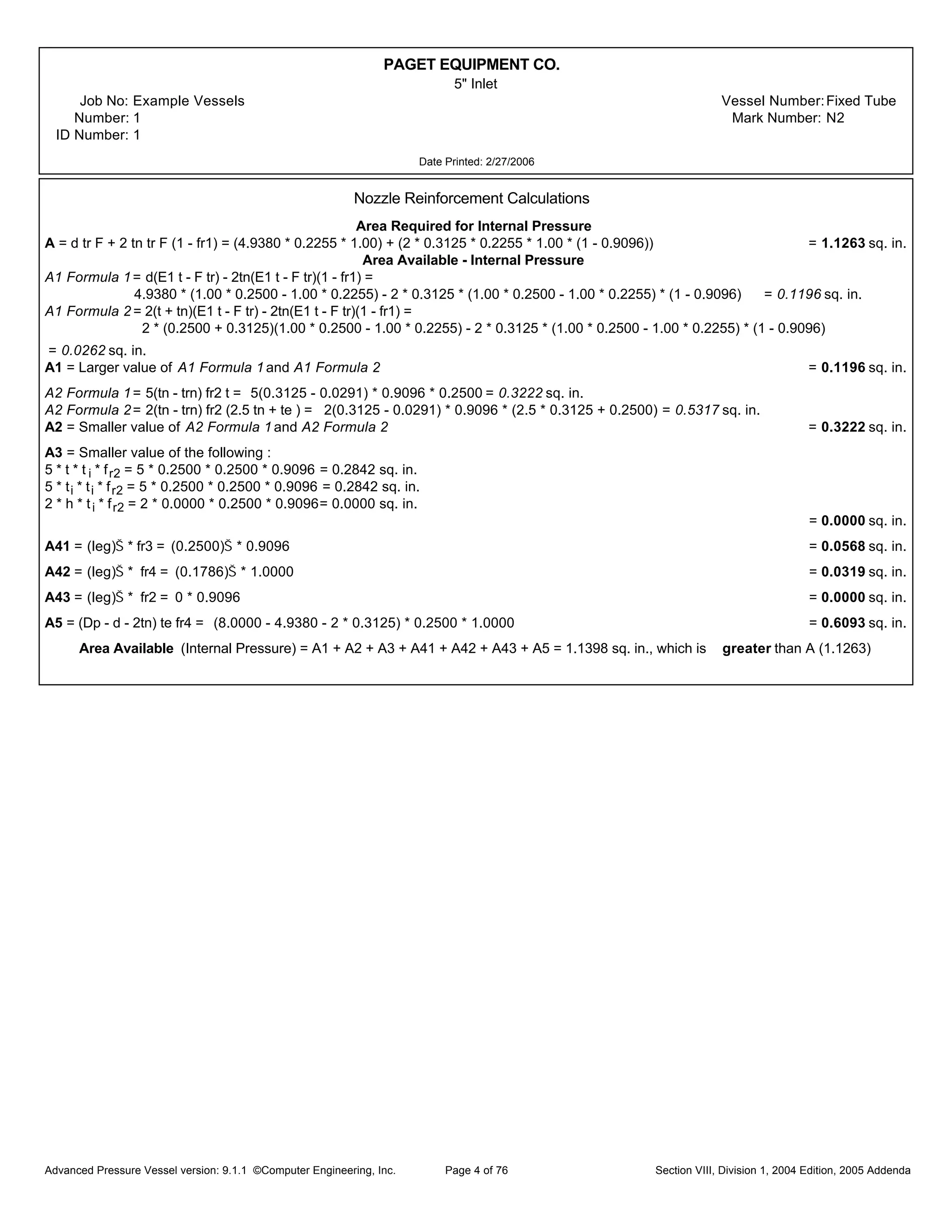 Engineering example calculation | PDF
