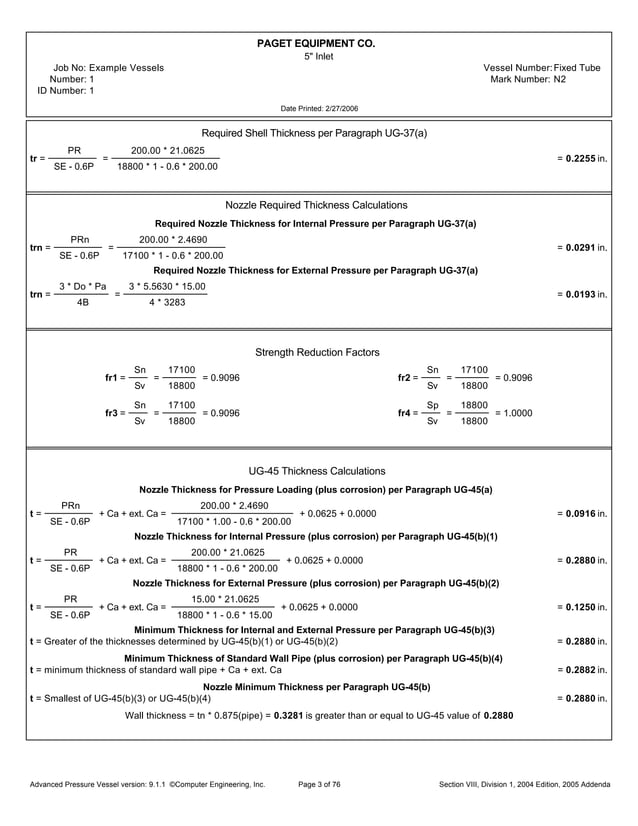 Engineering example calculation | PDF