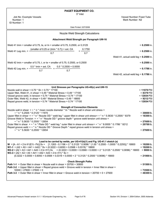 Engineering example calculation | PDF