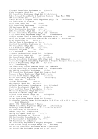 Engineering firms | TXT