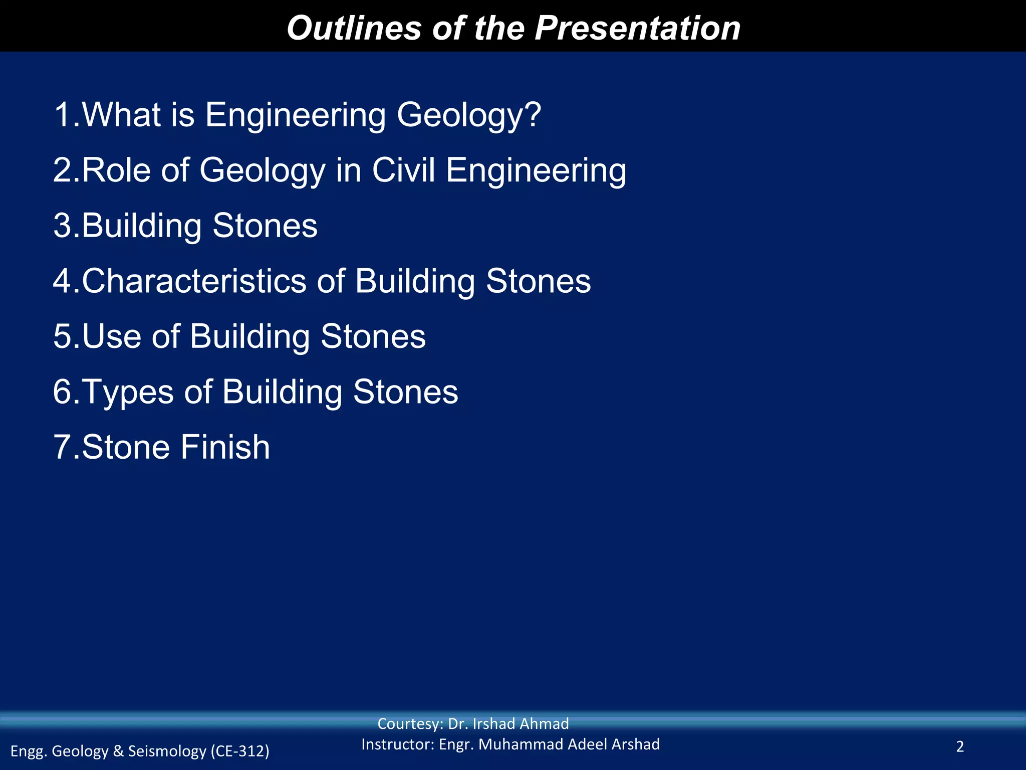 Engineering geology, building stones | PPT