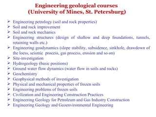 Engineering Geology in St. Peterburg University of Mines | PPT