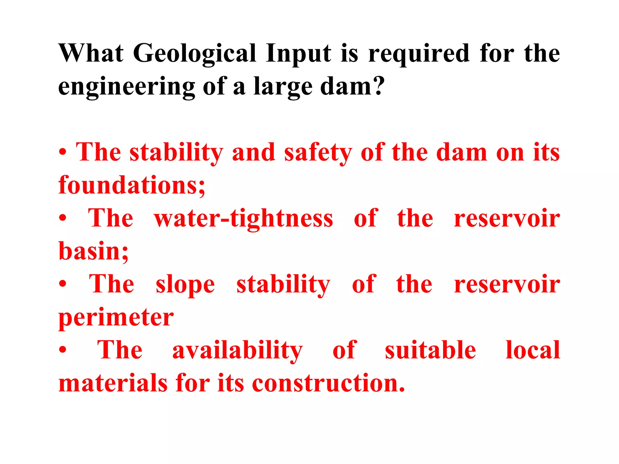 Engineering geology of dam | PPT