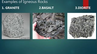 Igneous rocks, types, uses and their composition | PPTX