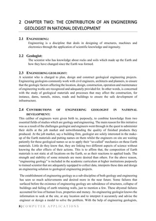Engineering geology project assignment | PDF