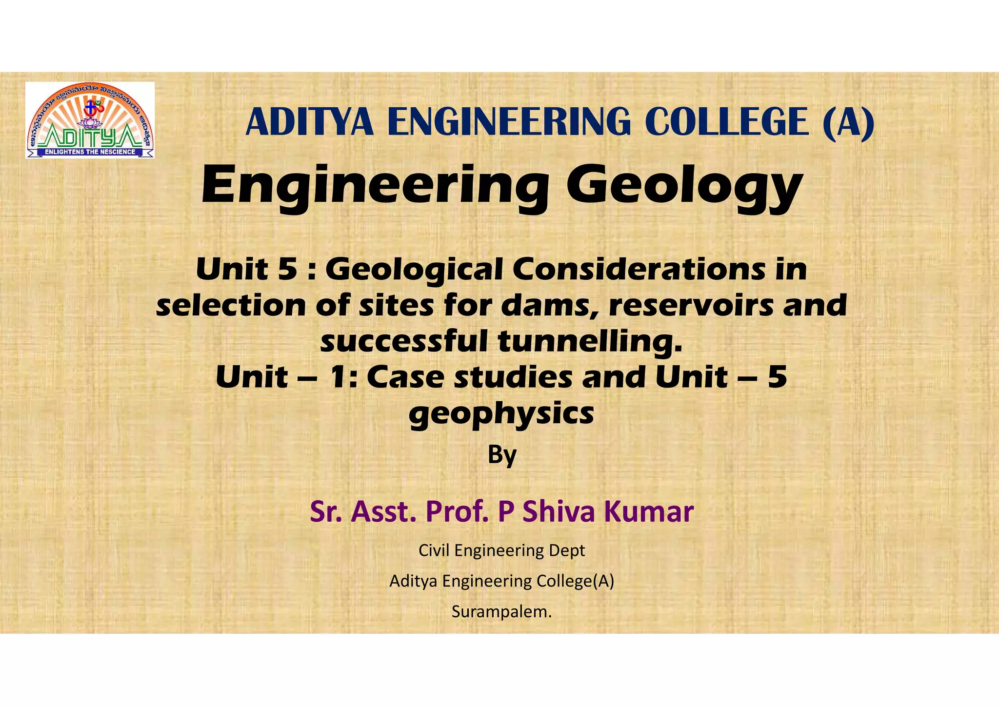 Engineering Geology Unit 5 Pdf