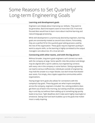 Goal Examples for Engineers | PDF