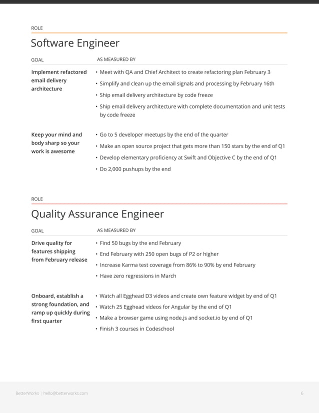 Goal Examples for Engineers | PDF