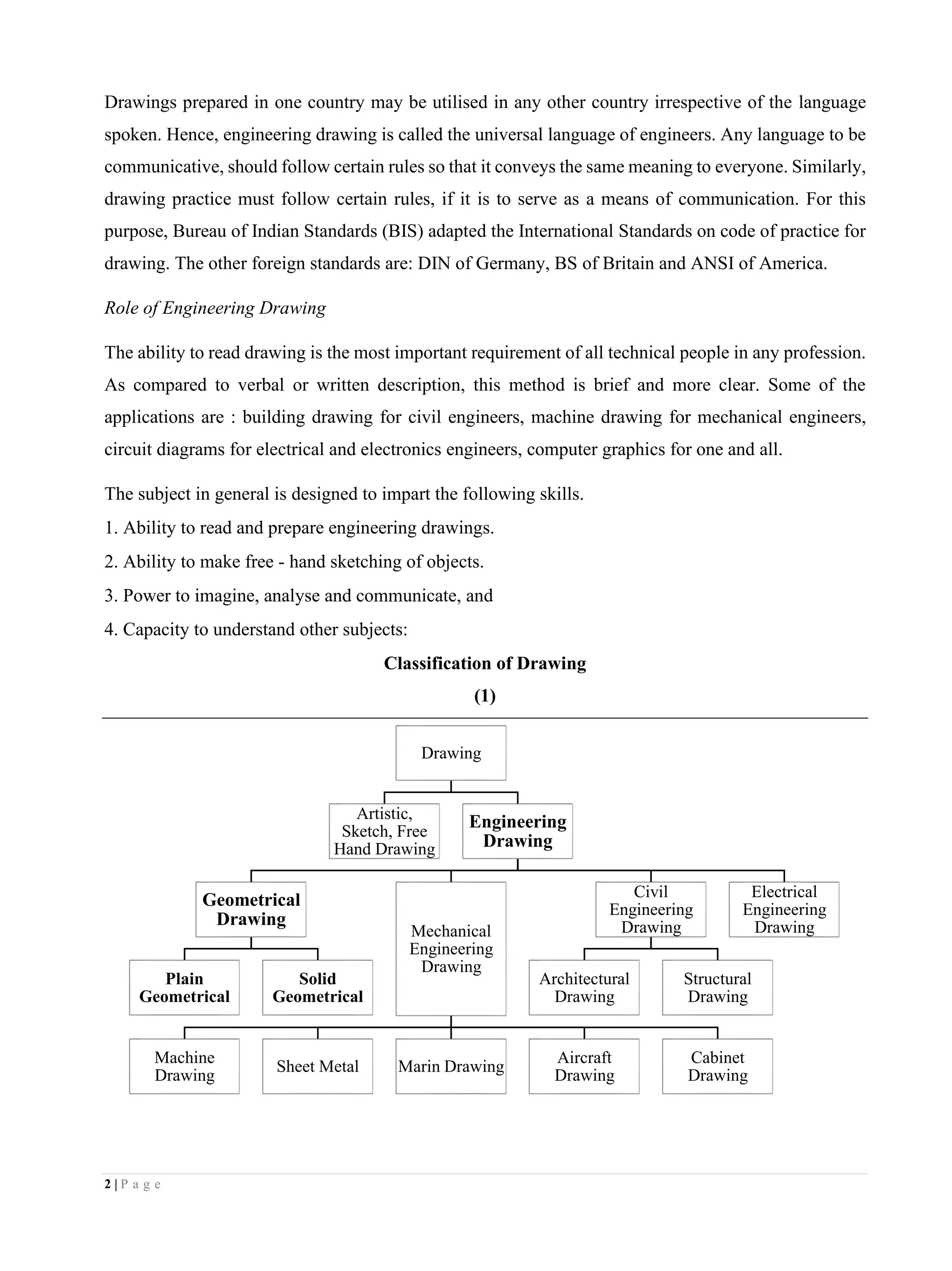 Classification Engineering graphics & design | PDF