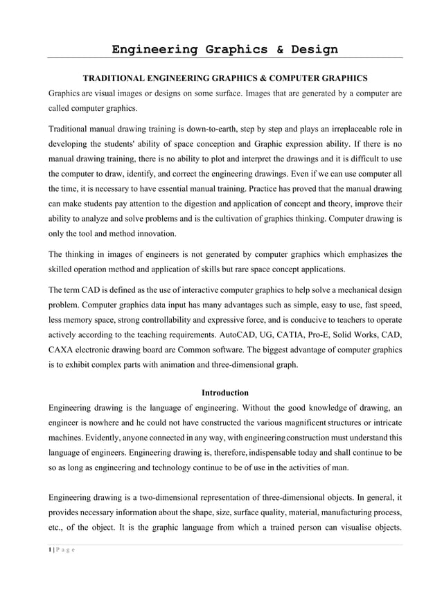 Classification Engineering graphics & design | PDF