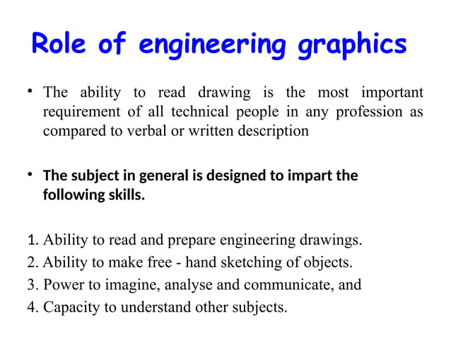Engineering Graphics Introduction and its Application | PPTX