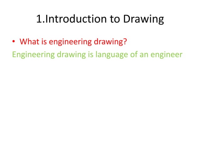 introduction to engineering graphics | PPT