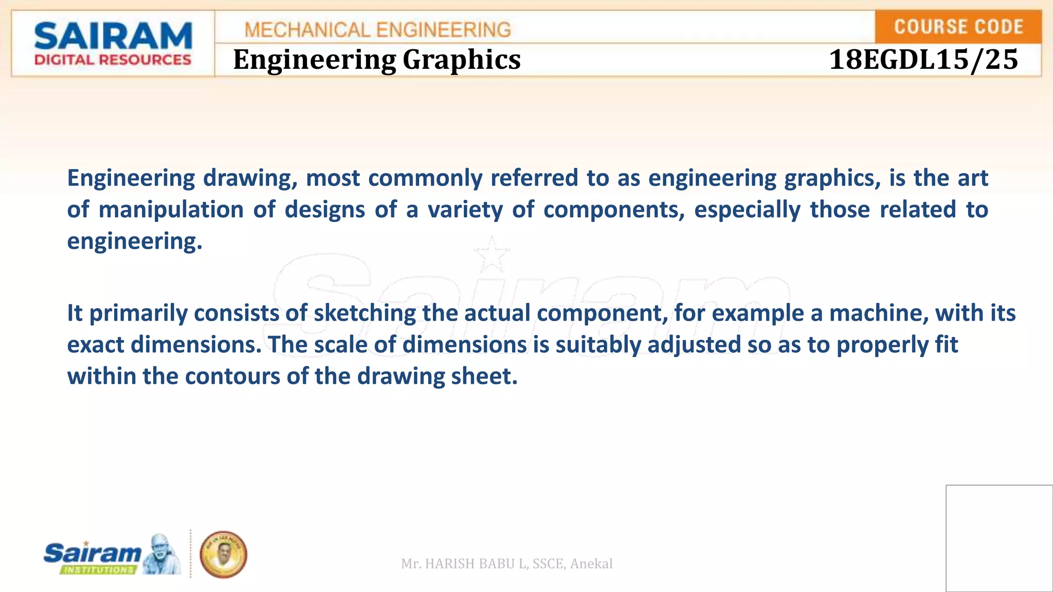 Engineering Graphics Introductionpptx 3 D Graphics Computer Software And Applications