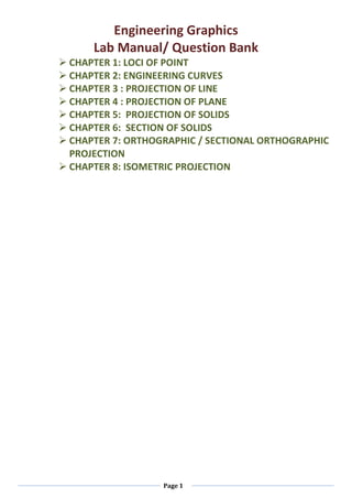 Engineering Graphics Laboratory manual | PDF
