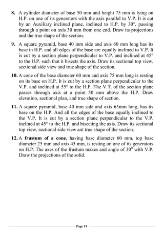 Engineering Graphics Laboratory manual | PDF