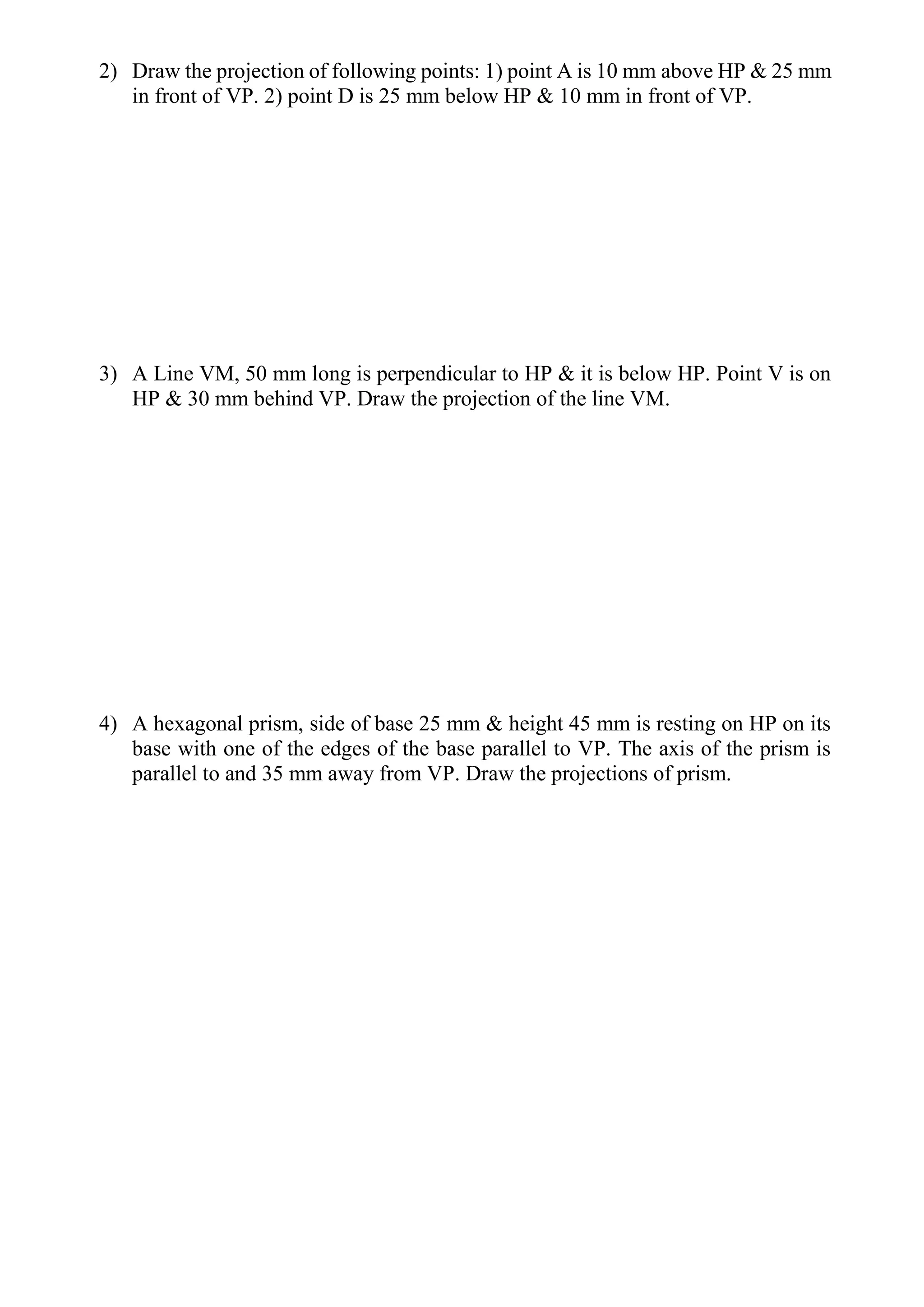 Engineering graphics model paper | PDF
