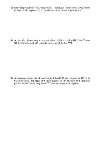 Engineering graphics model paper | PDF