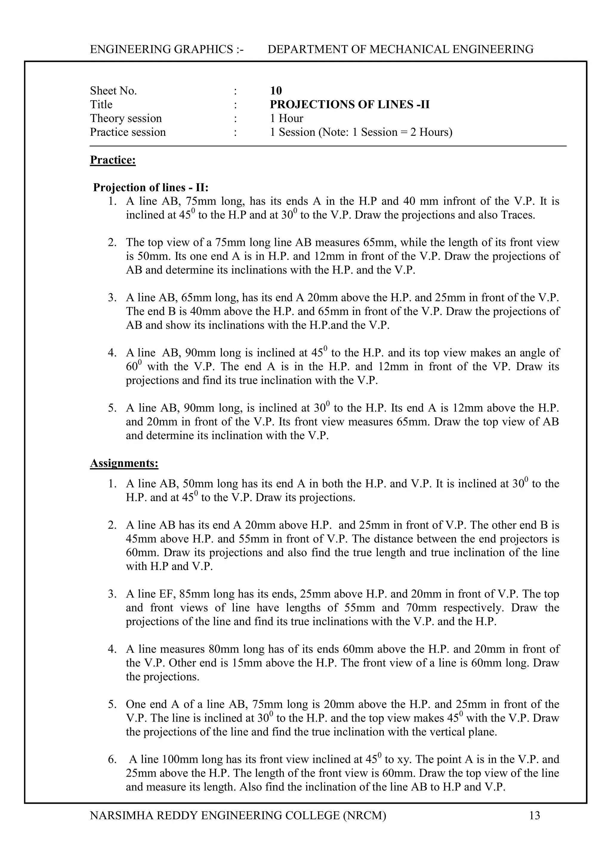 Engineering graphics practicing booklet (nrcm) | PDF | 3-D Graphics | Computer Software and ...