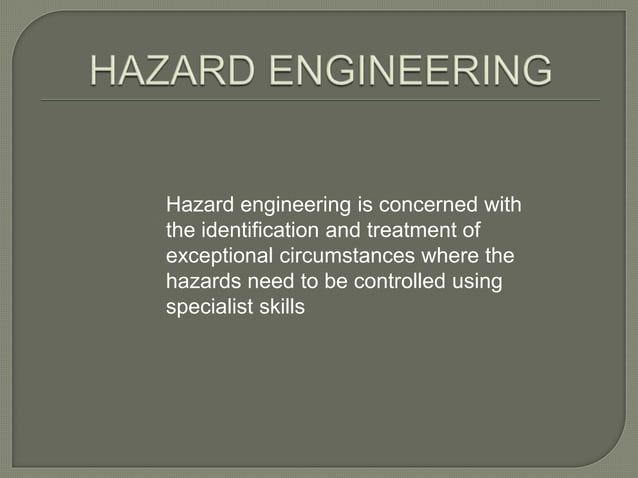 Engineering hazards | PPT