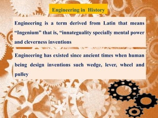 History of Engineering I Part | PPTX