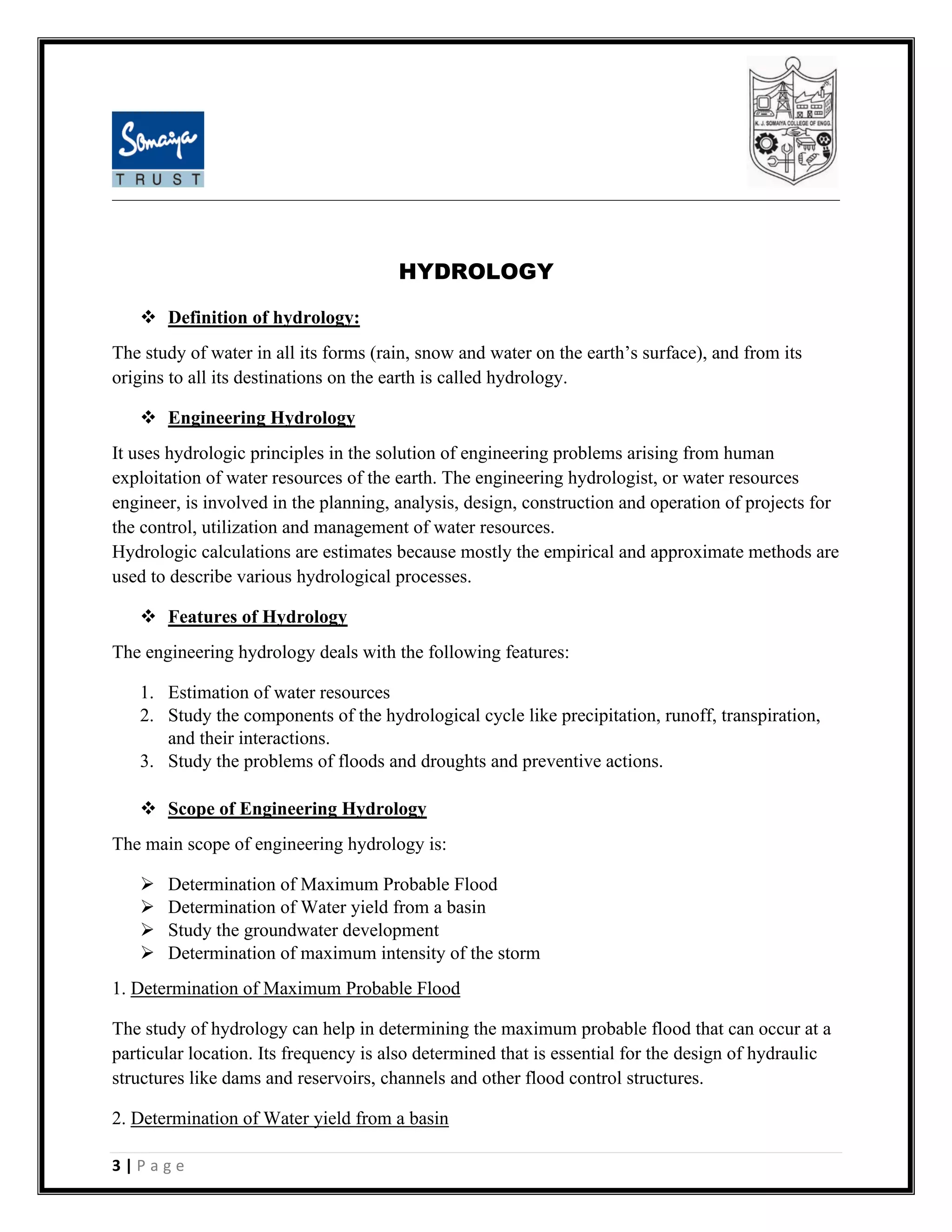 Engineering hydrology | PDF