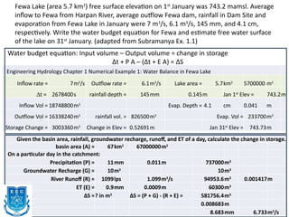 Engineering Hydrology Chapter 1 Hydrological Cycle, Water Balance and ...