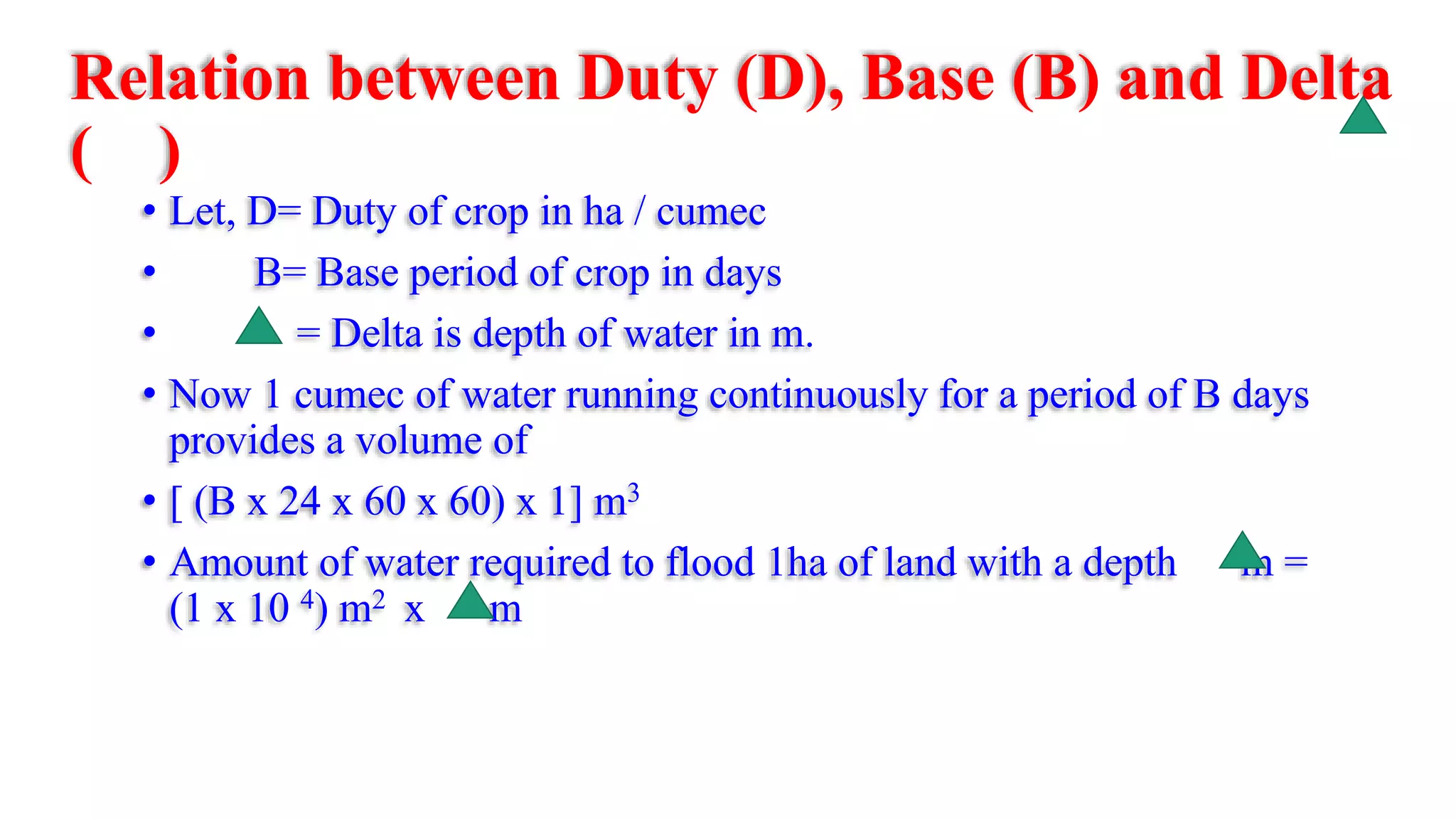 Engineering Irrigation Ch.2 Water Requirement of crops and soil-water ...