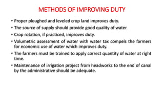 Engineering Irrigation Ch.2 Water Requirement of crops and soil-water ...
