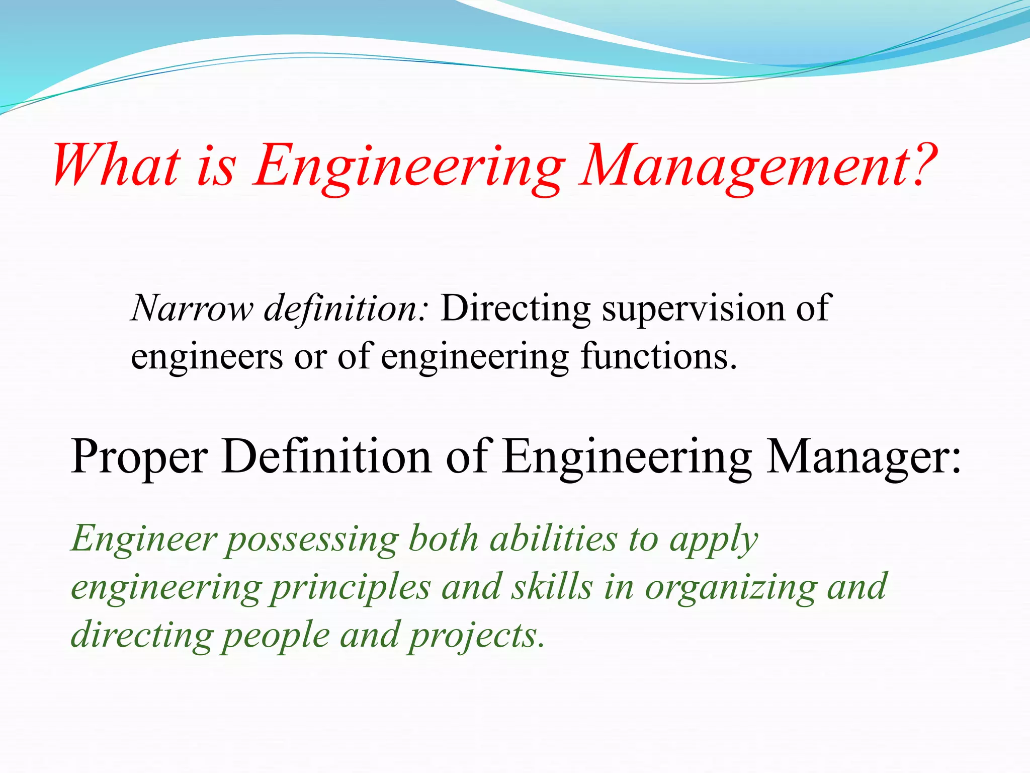 Engineering management | PPT