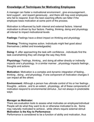 Engineering Management : knowledge techniques for motivation | PDF