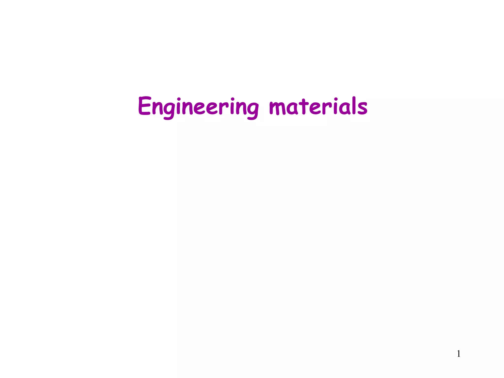 Engineering materials | PPT