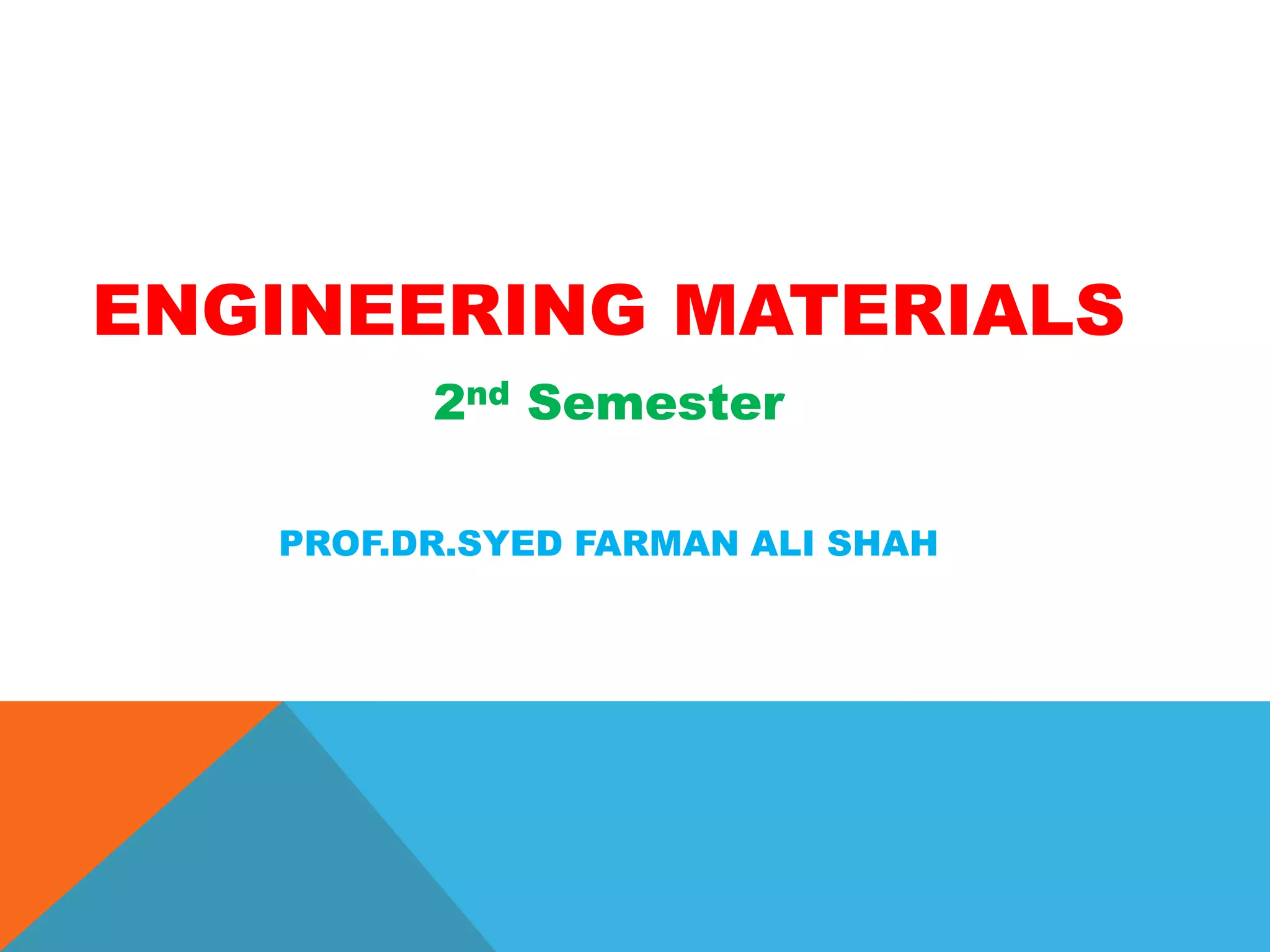 Engineering materials | PPTX