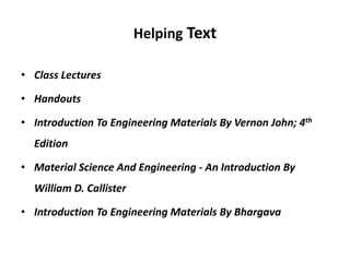 Engineering materials Lec-01 | PDF