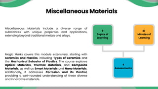 Explore Engineering Materials and Metallurgy with Magic Marks | PPT