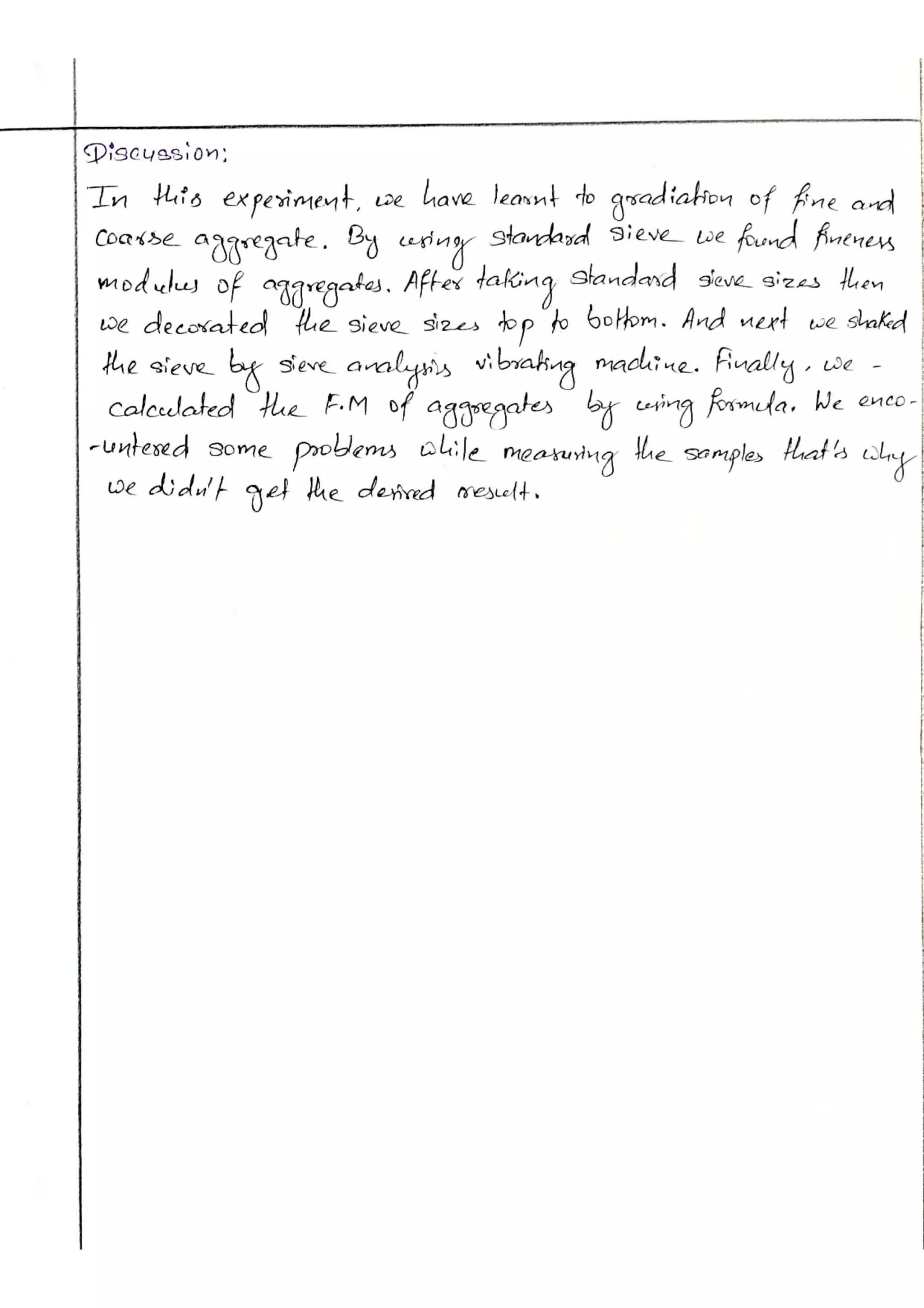 Engineering materials bsc. civil lab 14 report | PDF